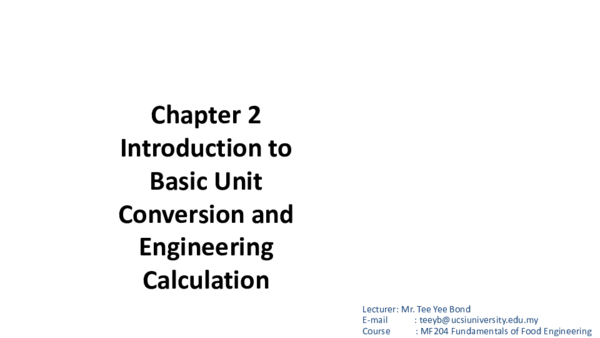 (PDF) Chapter 2 Introduction to Basic Unit Conversion and Engineering ...