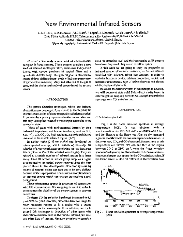(PDF) New environmental infrared sensors