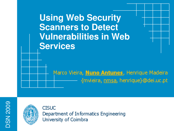 Pdf Using Web Security Scanners To Detect Vulnerabilities In Web Services