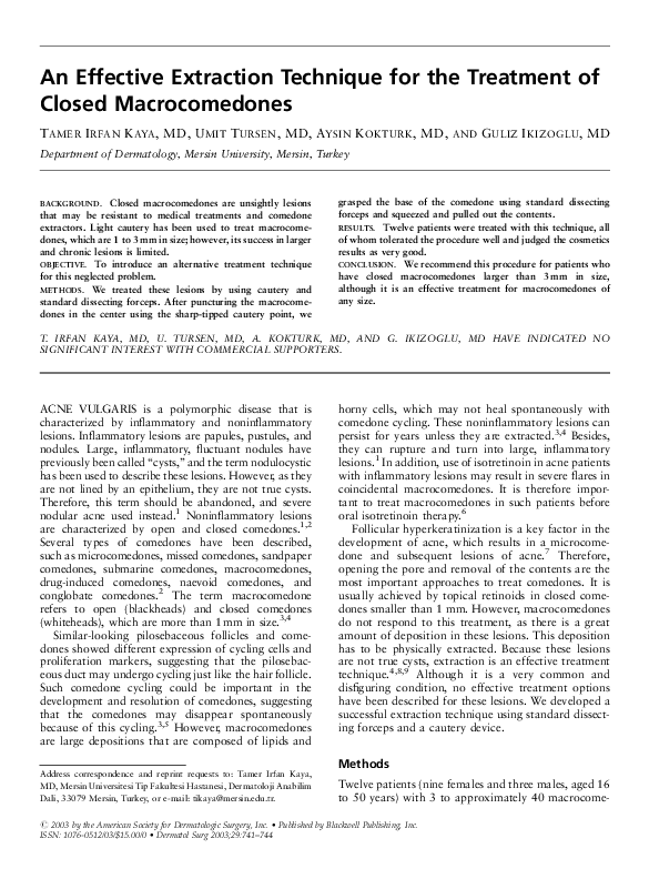 (PDF) An Effective Extraction Technique for the Treatment of Closed ...
