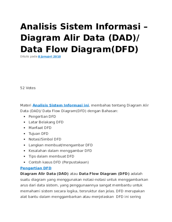 (DOC) Analisis Sistem Informasi – Diagram Alir Data (DAD)/ Data Flow ...