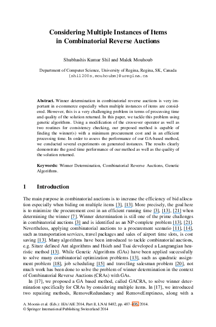 (PDF) Considering Multiple Instances of Items in Combinatorial Reverse ...