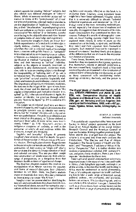 (PDF) The Social Basis of Heaith and Healing in Africa . STEVEN ...