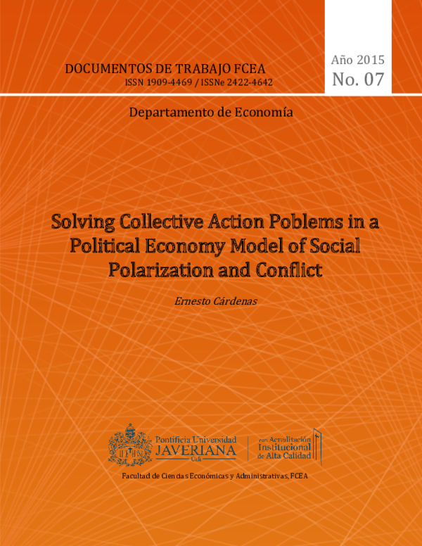 (PDF) DOCUMENTOS DE TRABAJO FCEA Solving Collective Action Poblems in a ...