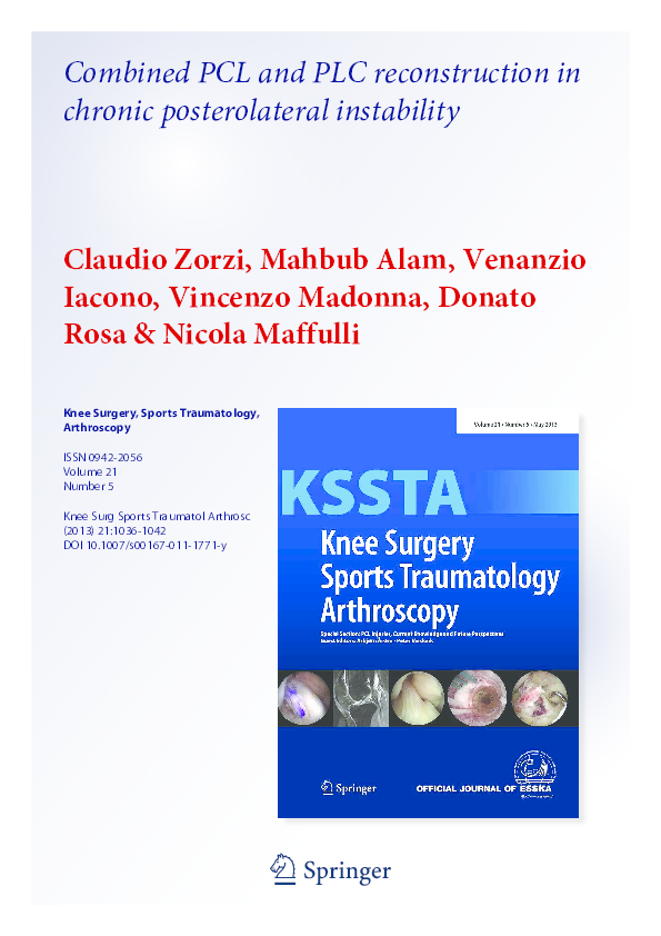 (PDF) Combined PCL and PLC reconstruction in chronic posterolateral ...