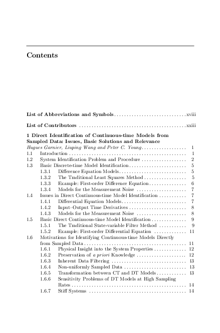 Pdf Direct Identification Of Continuous Time Models From Sampled Data Issues Basic Solutions