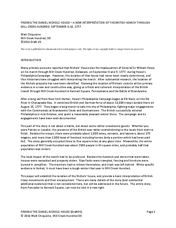 (PDF) FINDING THE DANIEL NICHOLS HOUSE - A NEW INTERPRETATION OF THE ...