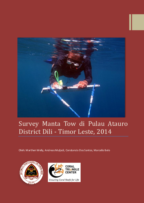 (PDF) Survey Manta Tow di Pulau Atauro, District Dili - Timor Leste 2014