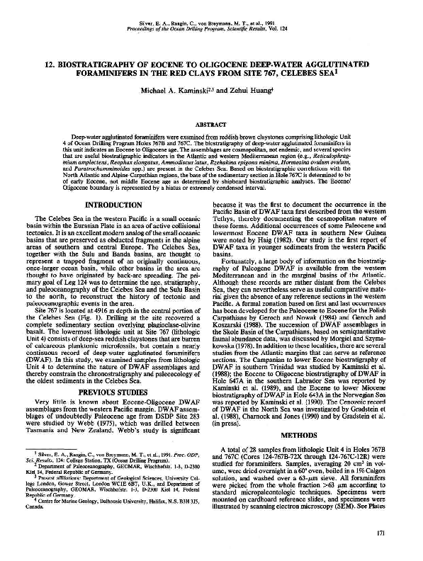 2. BIOSTRATIGRAPHY OF EOCENE TO OLIGOCENE DEEP-WATER AGGLUTINATED ...