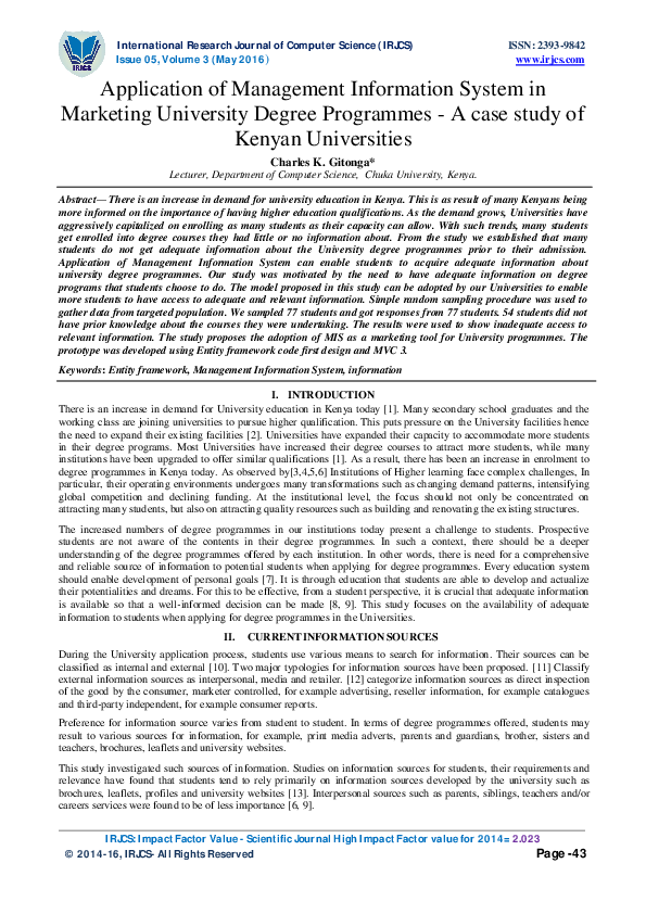 (PDF) Application of Management Information System in Marketing ...