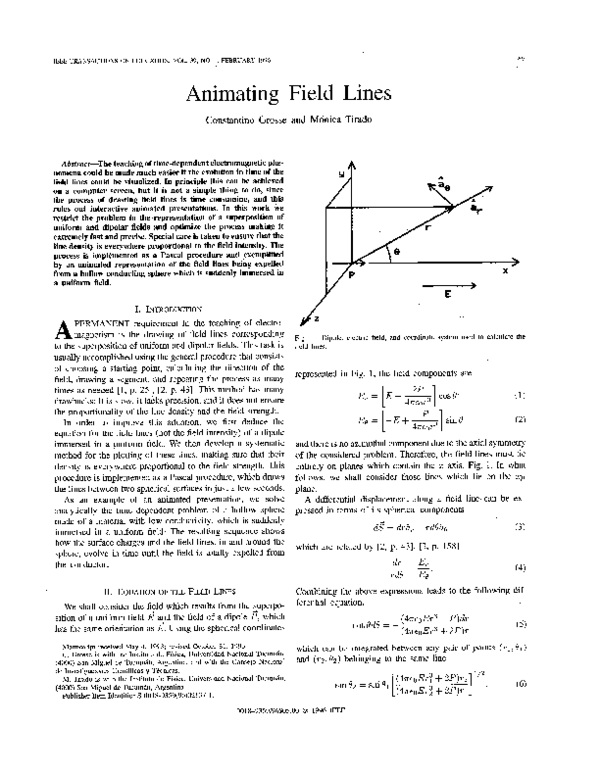 (PDF) Animating field lines
