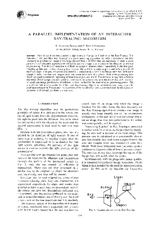 Pdf A Parallel Implementation Of An Interactive Ray Tracing Algorithm