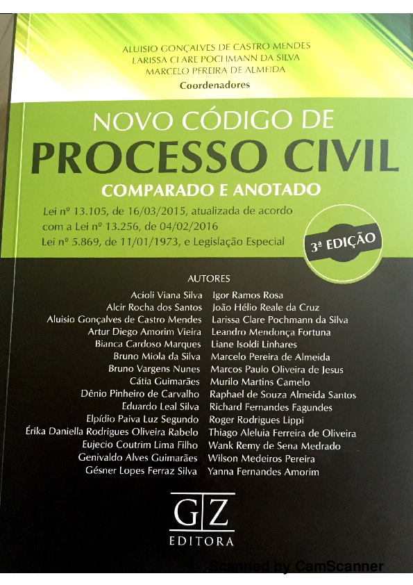 (PDF) Novo Código de Processo Civil Comparado e Anotado