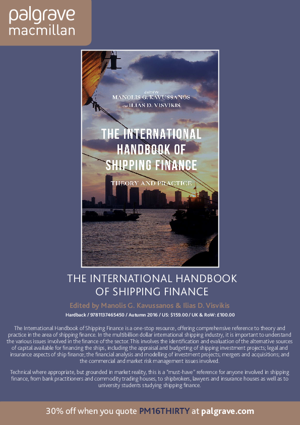 (PDF) THE INTERNATIONAL HANDBOOK OF SHIPPING FINANCE: THEORY AND PRACTICE