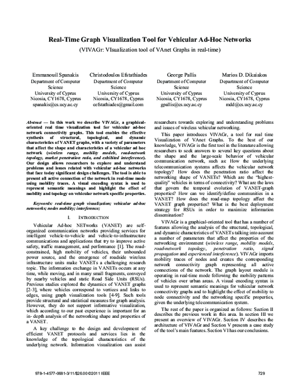 (PDF) Real-time graph visualization tool for vehicular ad-hoc networks: (VIVAGr: VIsualization ...