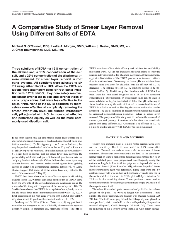(PDF) A Comparative Study of the Smear Layer Removal Using Scanning ...
