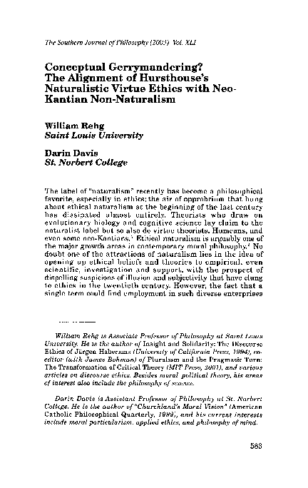 (PDF) Conceptual Gerrymandering? The Alignment of Hursthouse's ...