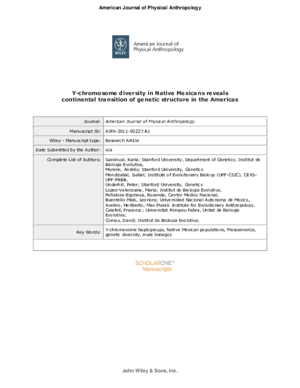 (PDF) Genetic Structure Analysis of Three Hispanic Populations from ...