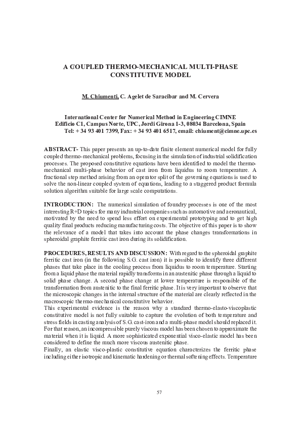 (PDF) A coupled thermo-mechanical multi-phase constitutive model