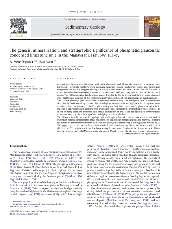 (PDF) The genesis, mineralization, and stratigraphic significance of ...