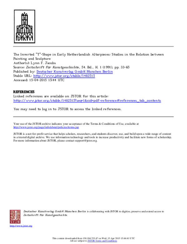 (PDF) The Inverted "T"-Shape in Early Netherlandish Altarpieces ...