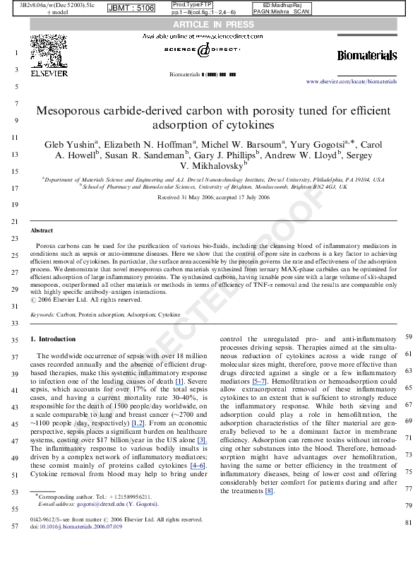 (PDF) Mesoporous carbide-derived carbon with porosity tuned for ...