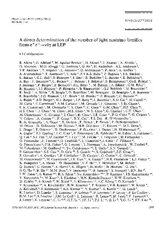 (PDF) A Direct determination of the number of light neutrino families from $e^+ e^- \to ...