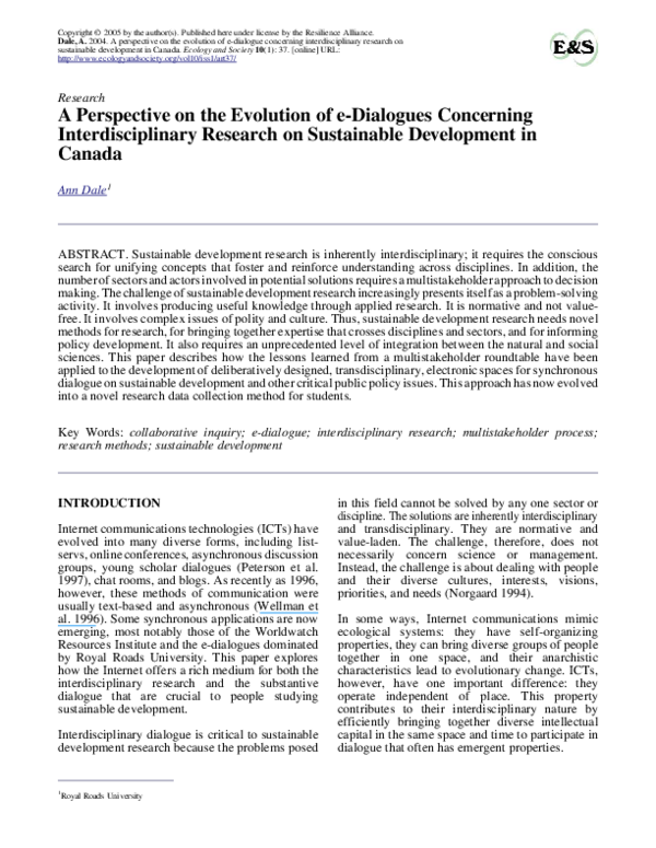 (PDF) Evolution of e-Dialogues