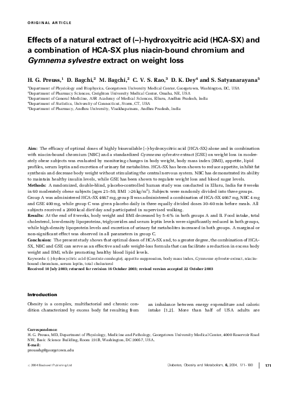 (PDF) Effects of a natural extract of (-)-hydroxycitric acid (HCA-SX ...