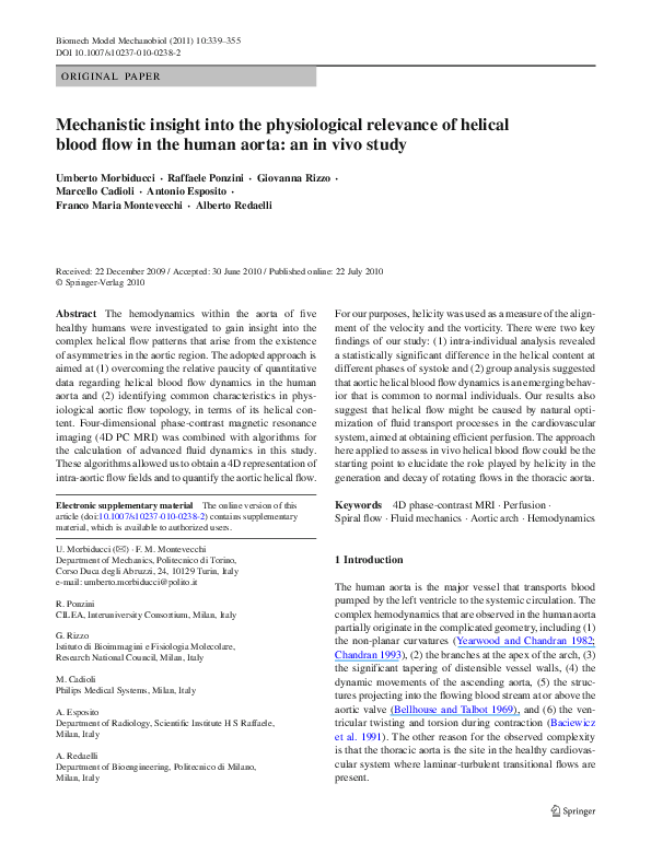 (PDF) Mechanistic insight into the physiological relevance of helical ...