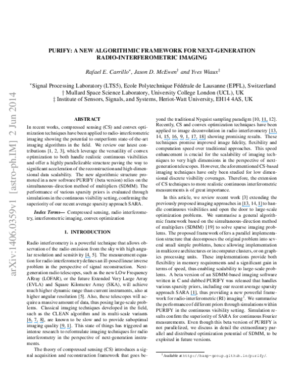 Pdf Purify A New Algorithmic Framework For Next Generation Radio