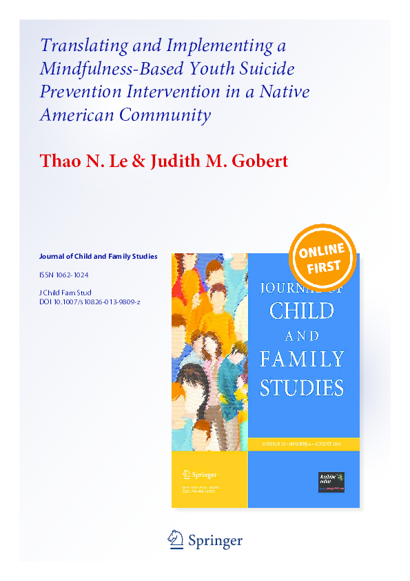 (PDF) Translating and Implementing a Mindfulness-Based Youth Suicide ...