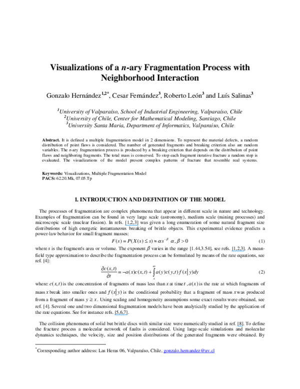 (PDF) Visualizations of a n-ary Fragmentation Process with Neighborhood ...