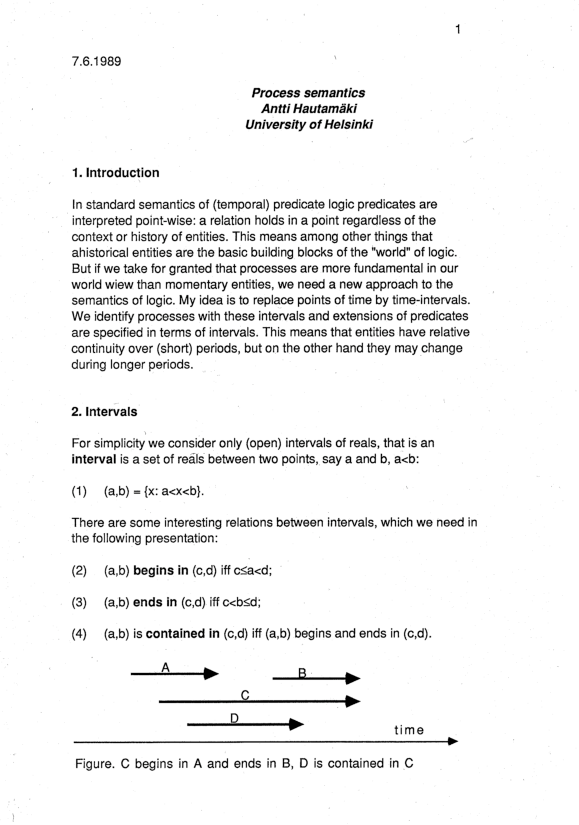 (PDF) Process semantics