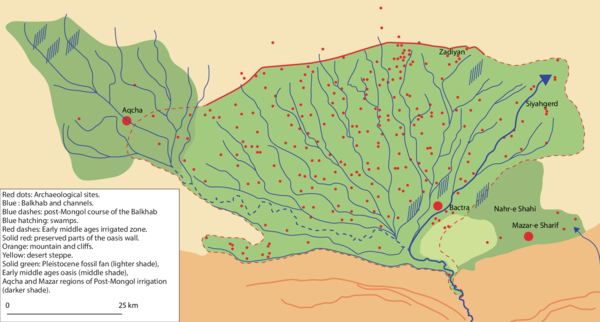 (PDF) Archaeological and Irrigation map of the Bactra oasis