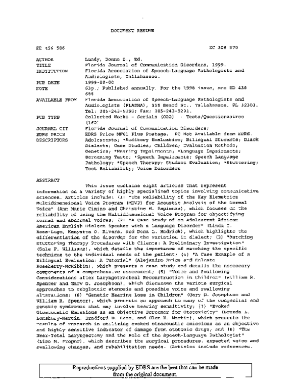 (PDF) A case example of a bilingual evaluation: A tutorial