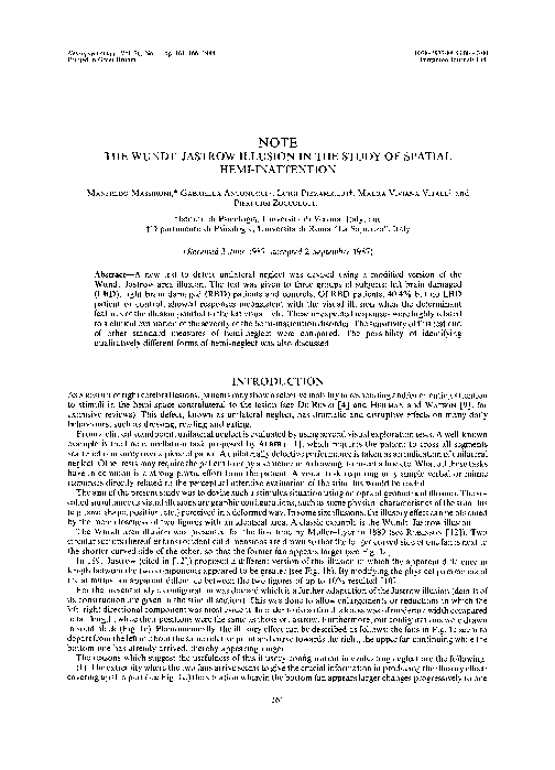 (PDF) The Wundt-Jastrow illusion in the study of spatial hemi-inattention