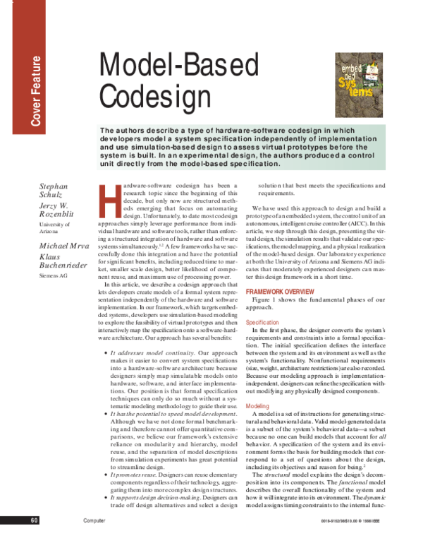 (PDF) Model-Based Codesign
