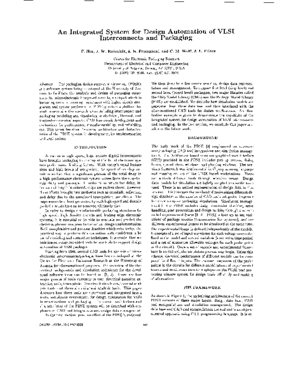 (PDF) An integrated system for design automation of VLSI interconnects ...