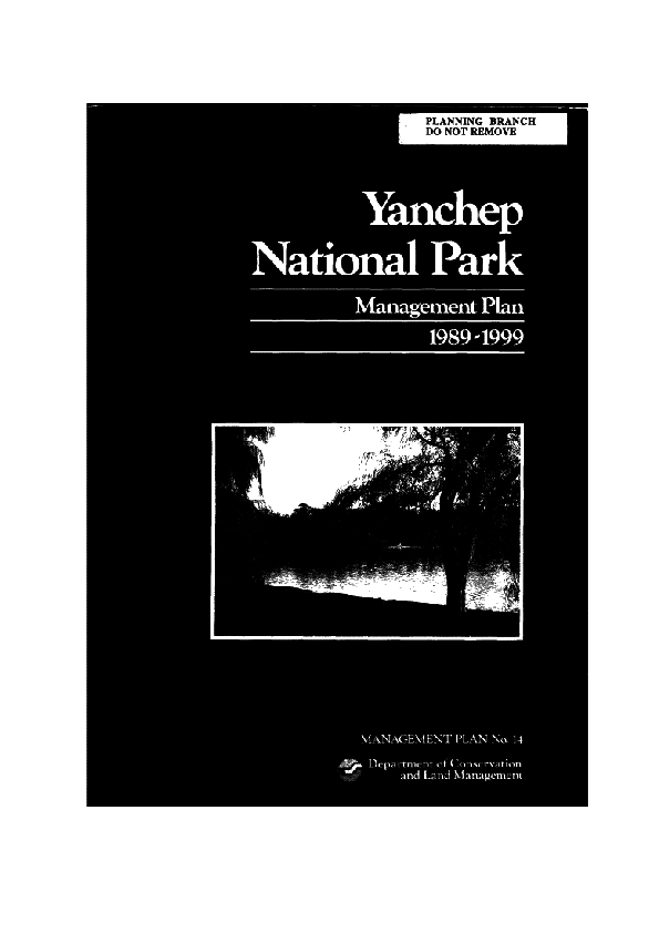 (PDF) YANCHEP NATIONAL PARK MANAGEMENT PLAN