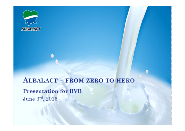 (PDF) ALBALACT – FROM ZERO TO HERO