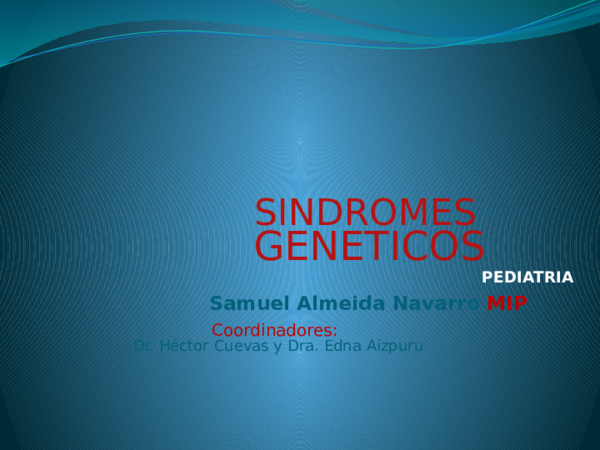 (PPT) Sindromes geneticos expo pediatria mip almeida | María Angelica ...