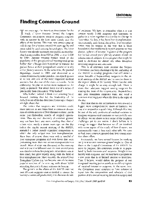 (PDF) Finding Common Ground