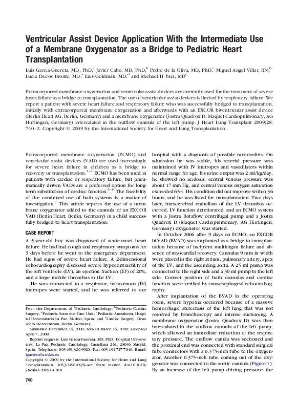 (PDF) Biventricular Assist Devices as a Bridge to Heart Transplantation ...