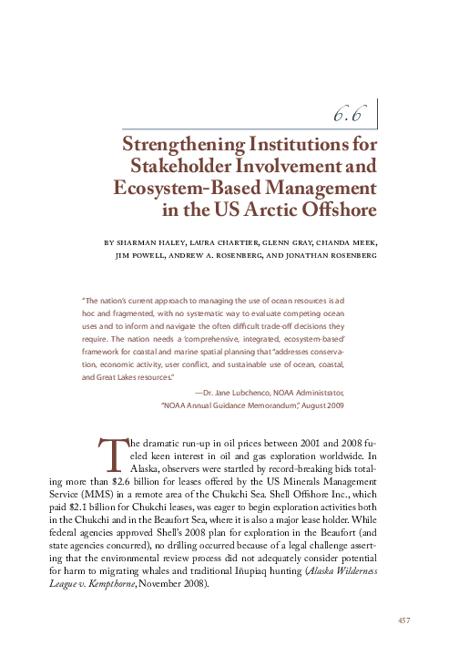 (PDF) Strengthening Institutions for Stakeholder Involvement and ...