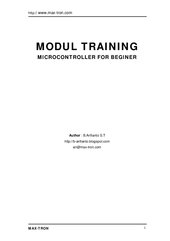 (PDF) MODUL TRAINING