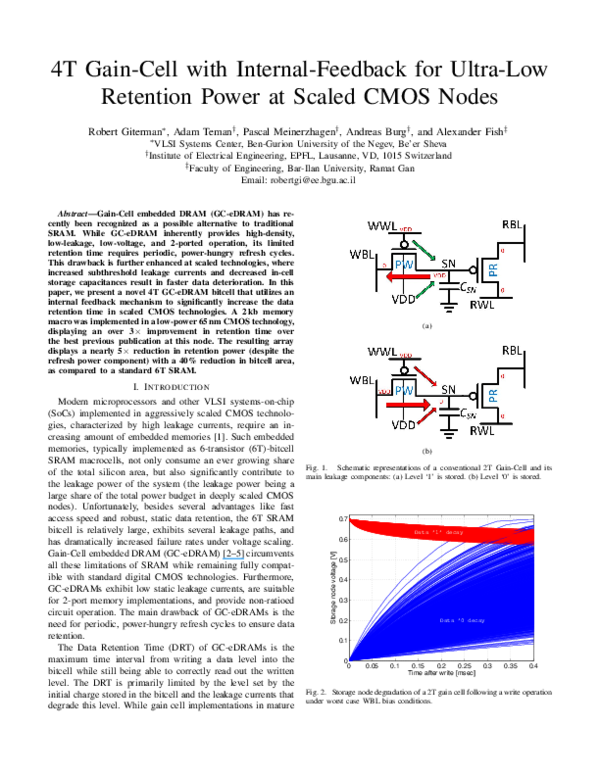 (PDF) 4T Gain-Cell with internal-feedback for ultra-low retention power ...