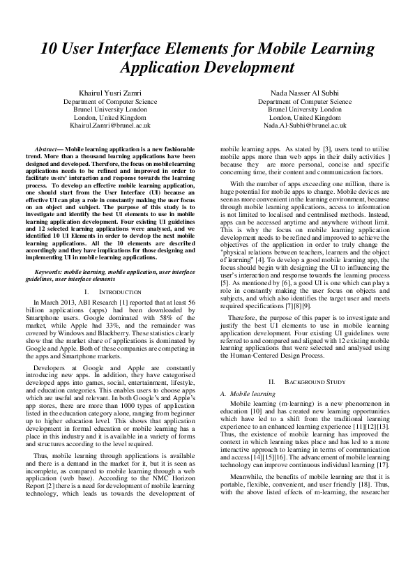 (PDF) 10 User Interface Elements for Mobile Learning Application ...