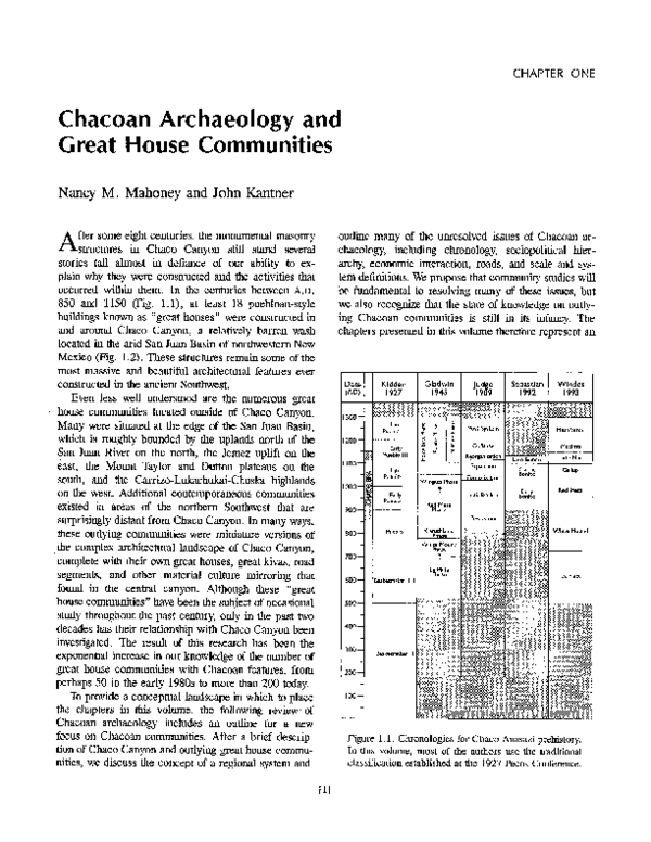 (PDF) Chacoan archaeology and great house communities