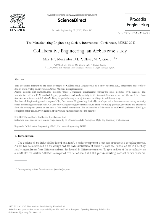 (PDF) Collaborative Engineering: An Airbus Case Study
